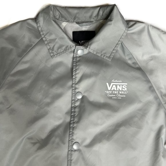 Vans | Jackets & Coats | Vans Gray Windbreaker Jacket | Poshmark